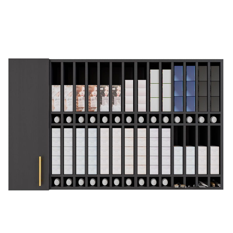 OmySalon HCRW Professional Wall Mounted Hair Color Organizer Rack Cabi