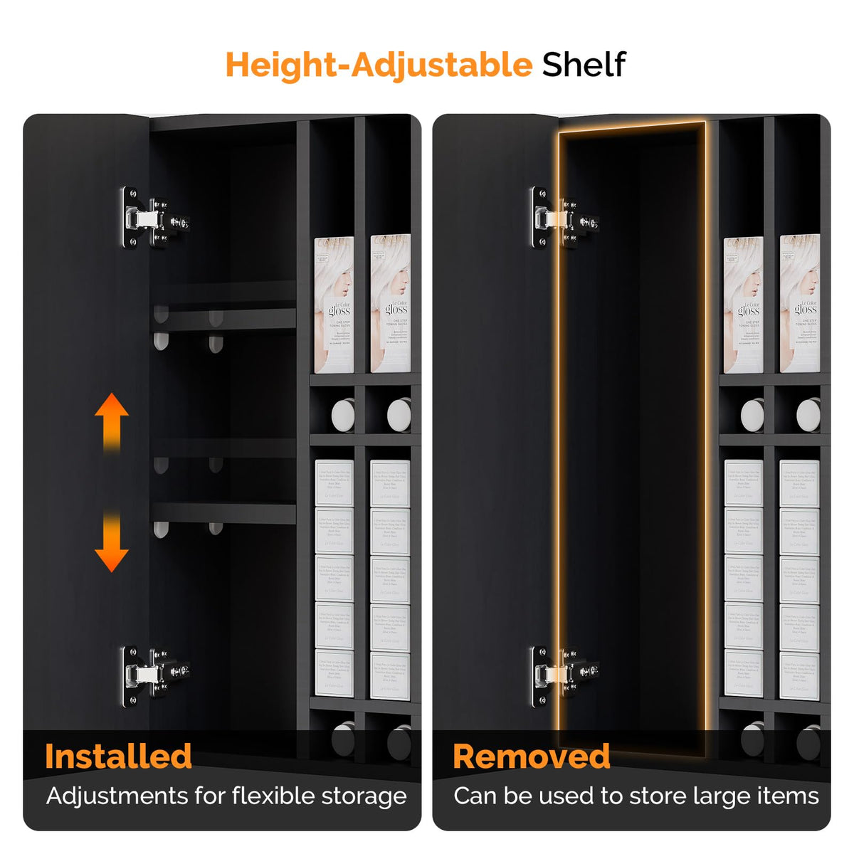 OmySalon HCRW Professional Wall Mounted Hair Color Organizer Rack Cabi