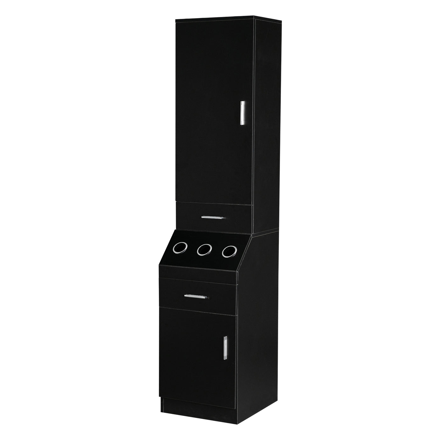 OmySalon HSC-14 Barber Storage Station Cabinet w/2 Drawers 2-Tier Stor